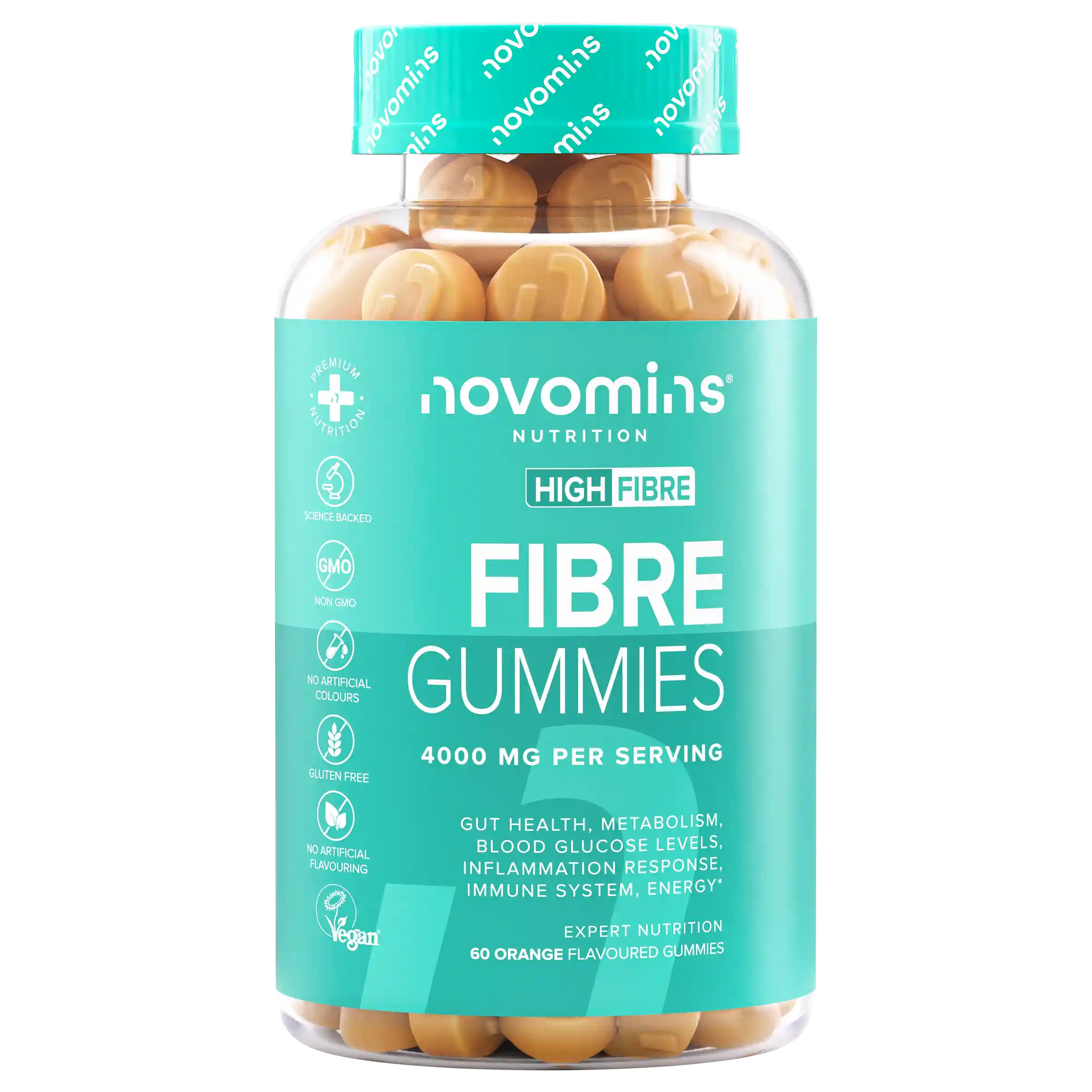 Fibre Gummies | 4000mg Serving | Healthy Gut | #2 Hero | Novomins ...