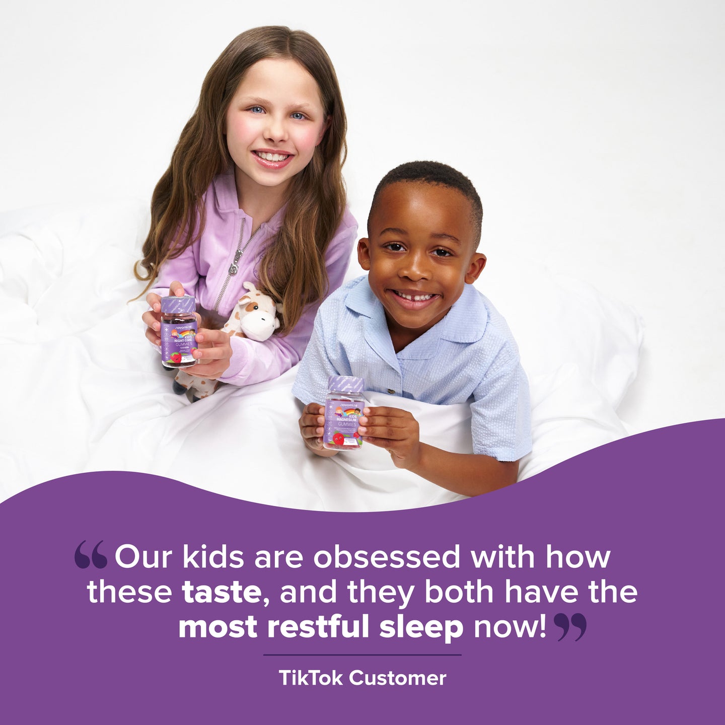 Kids Sleep Gummies | Natural Night Time | Sugar Free Blend | Novomins ...