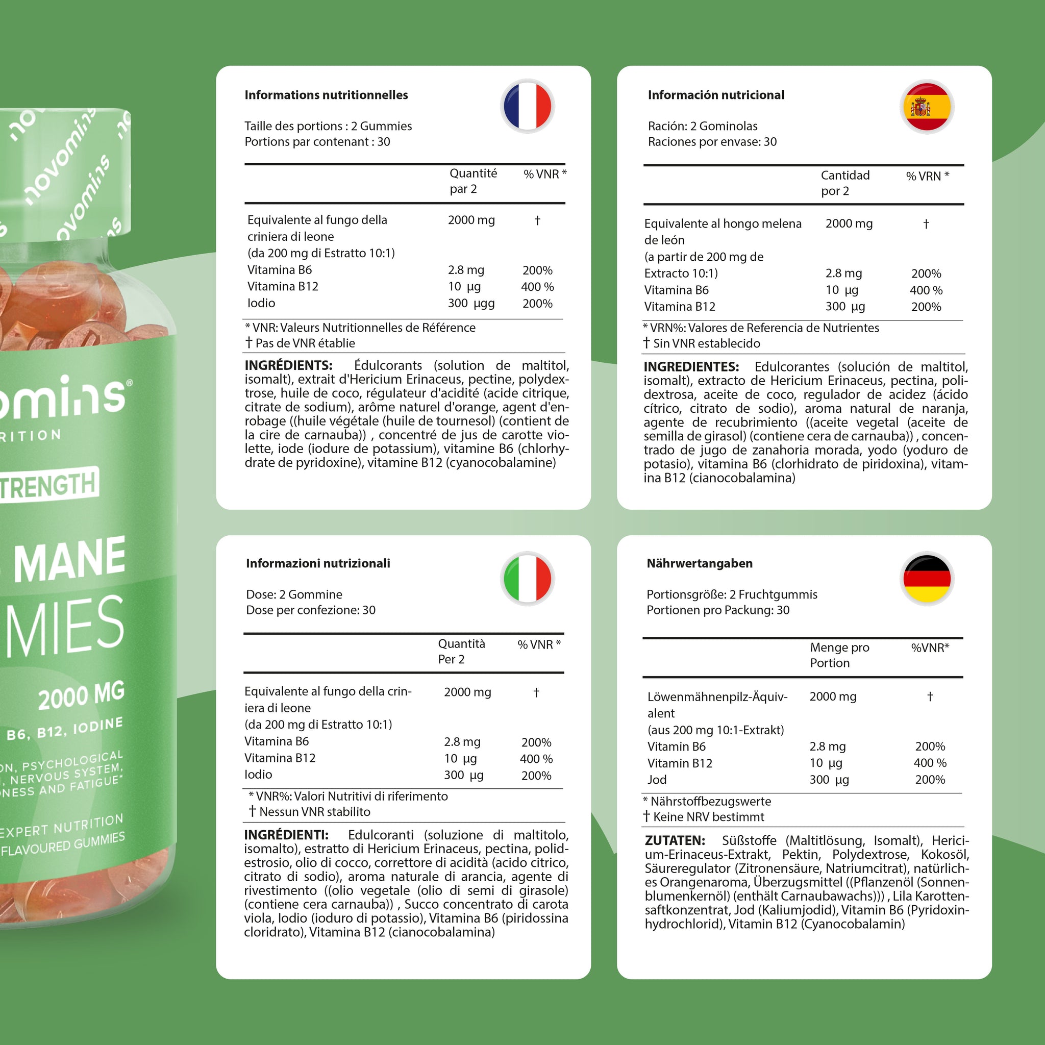 Lion’s Mane Gummies 2000mg | High Strength Lion’s Mane Supplement ...