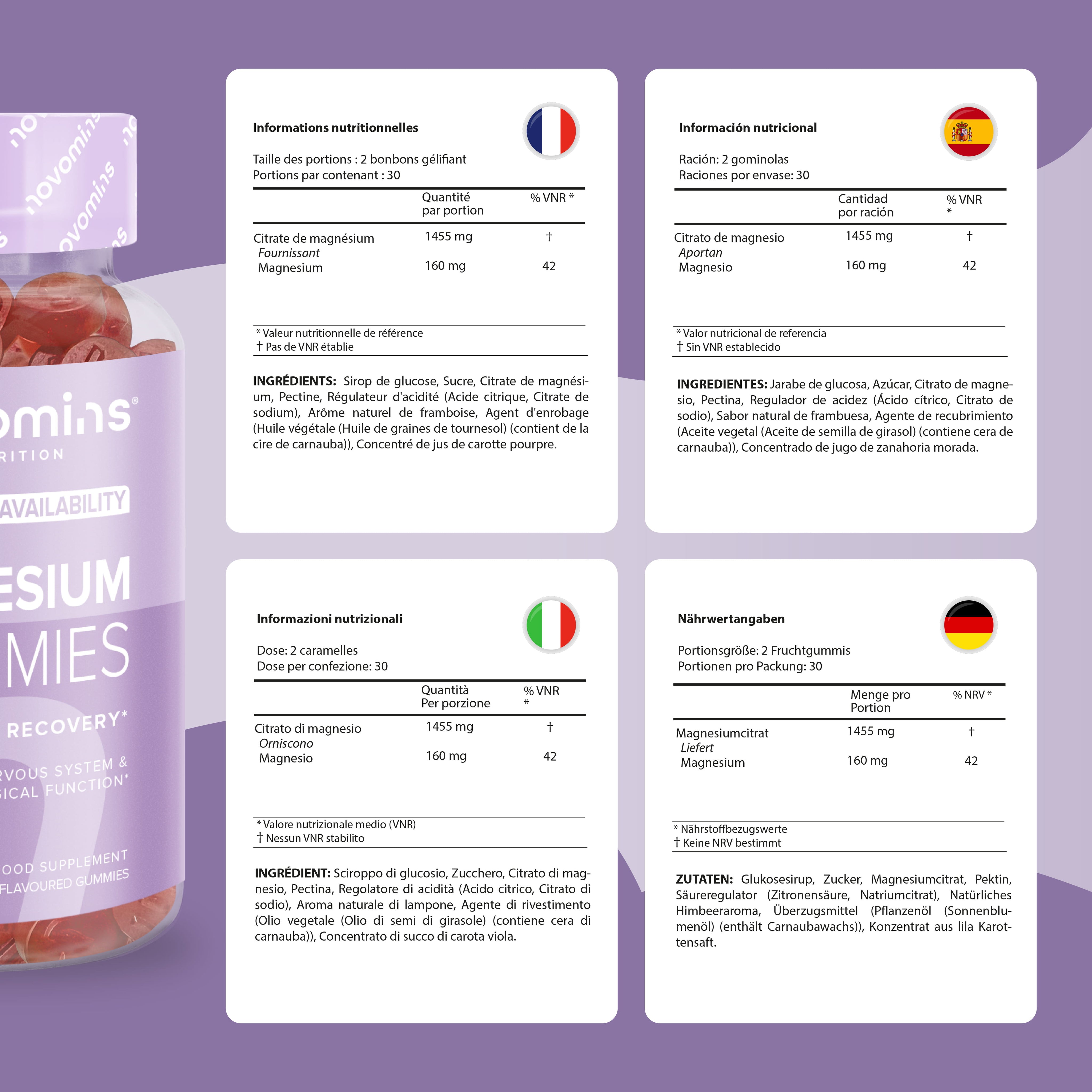 Magnesium Gummies | Essential Mineral Supplement | 60 Gummies ...