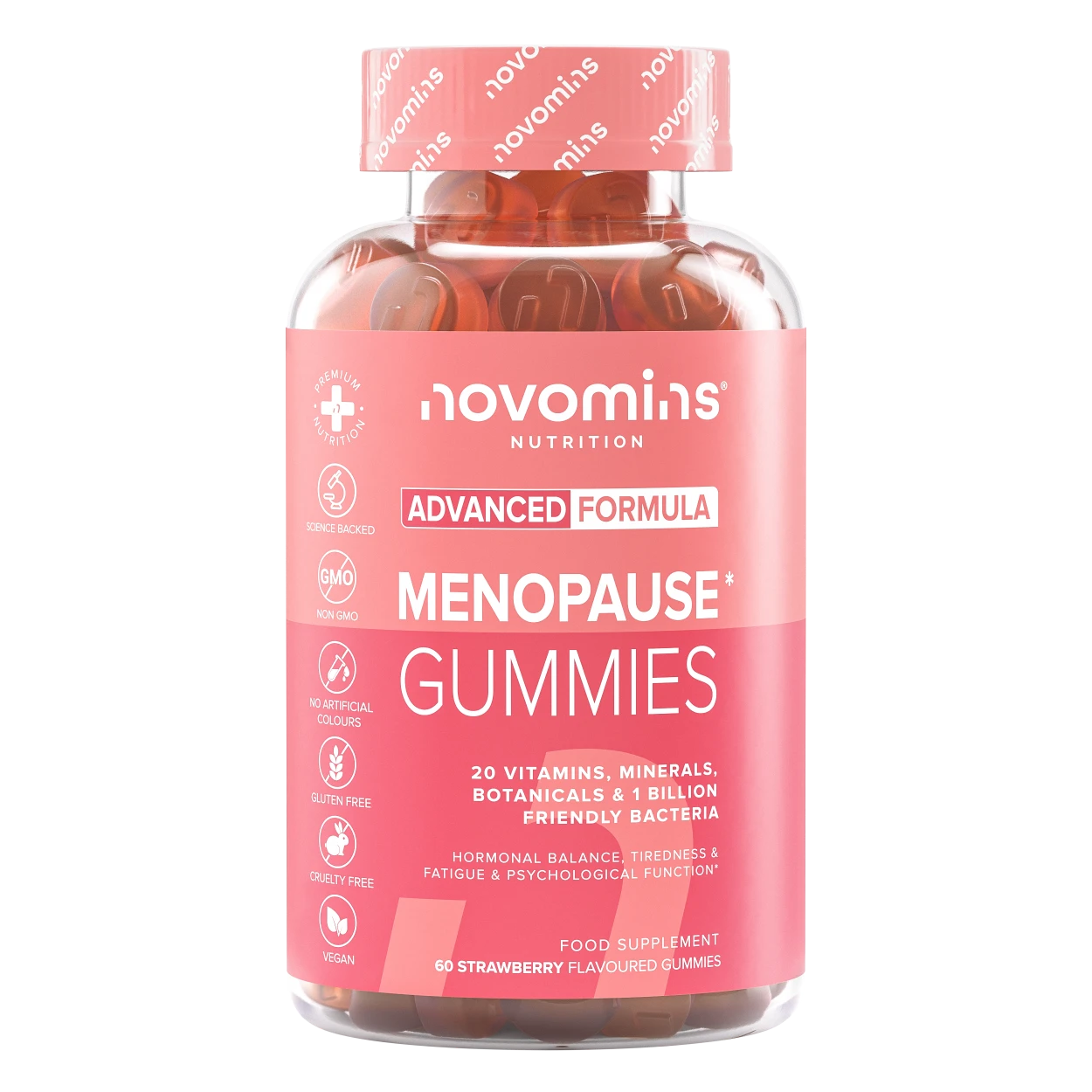 Menopause Gummies | Advanced Formula | Hot Flush | Vegan | Novomins ...