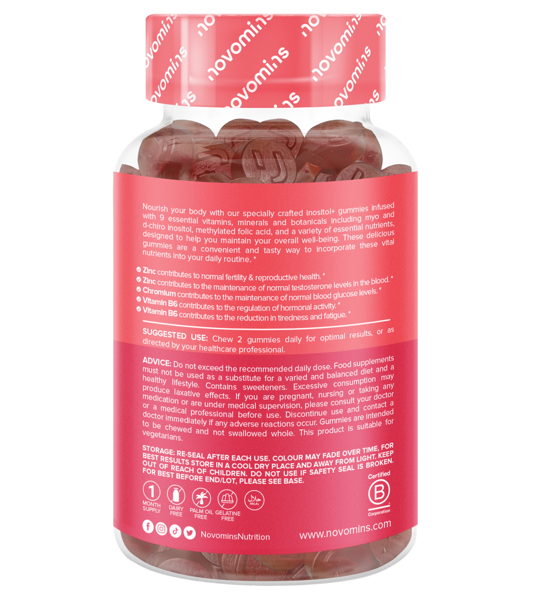 Inositol Gummies | PCOS Supplement – Novomins Nutrition