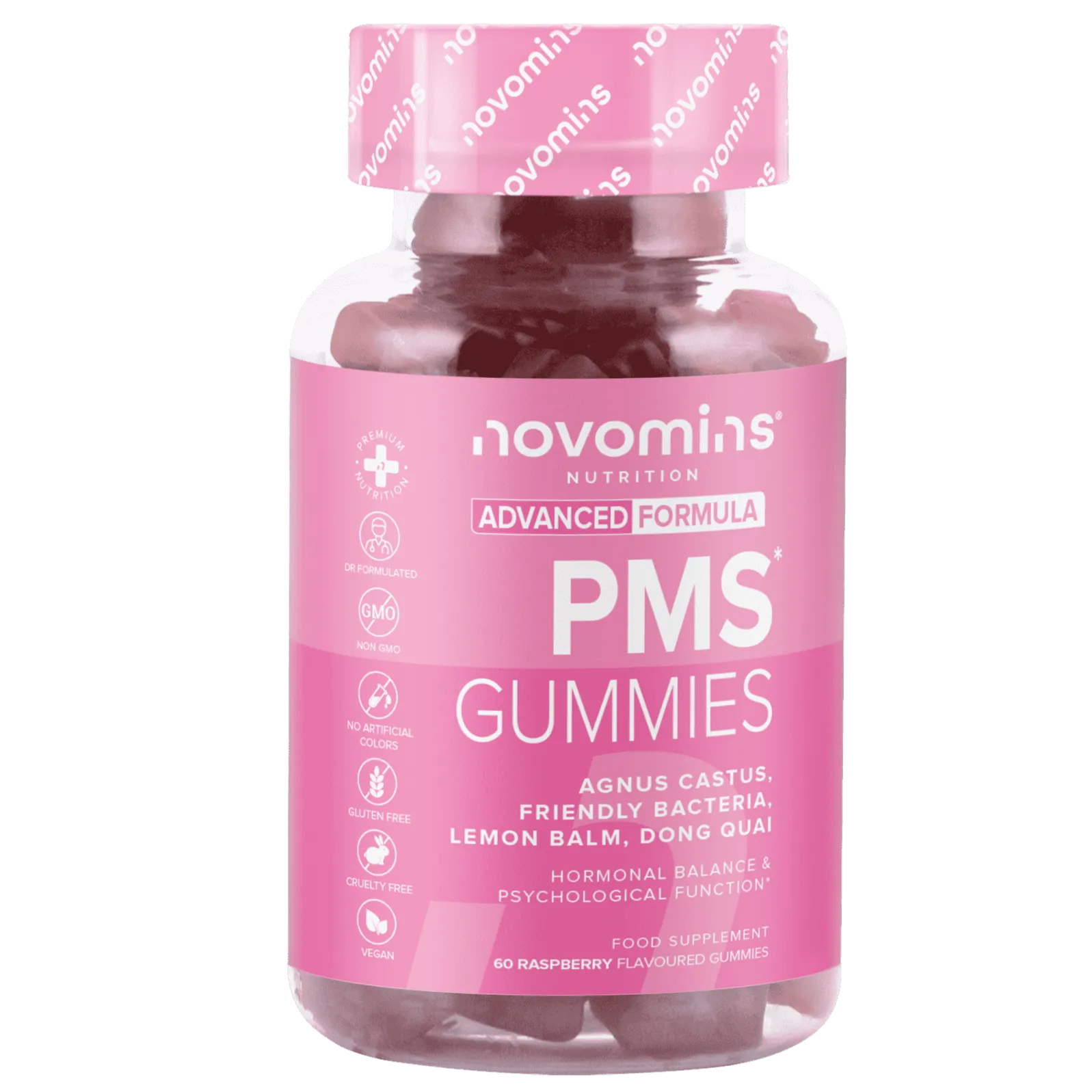 PMS Gummies | Ashwagandha, Dong Quai, Lemon Balm | Vegan | Probiotic ...