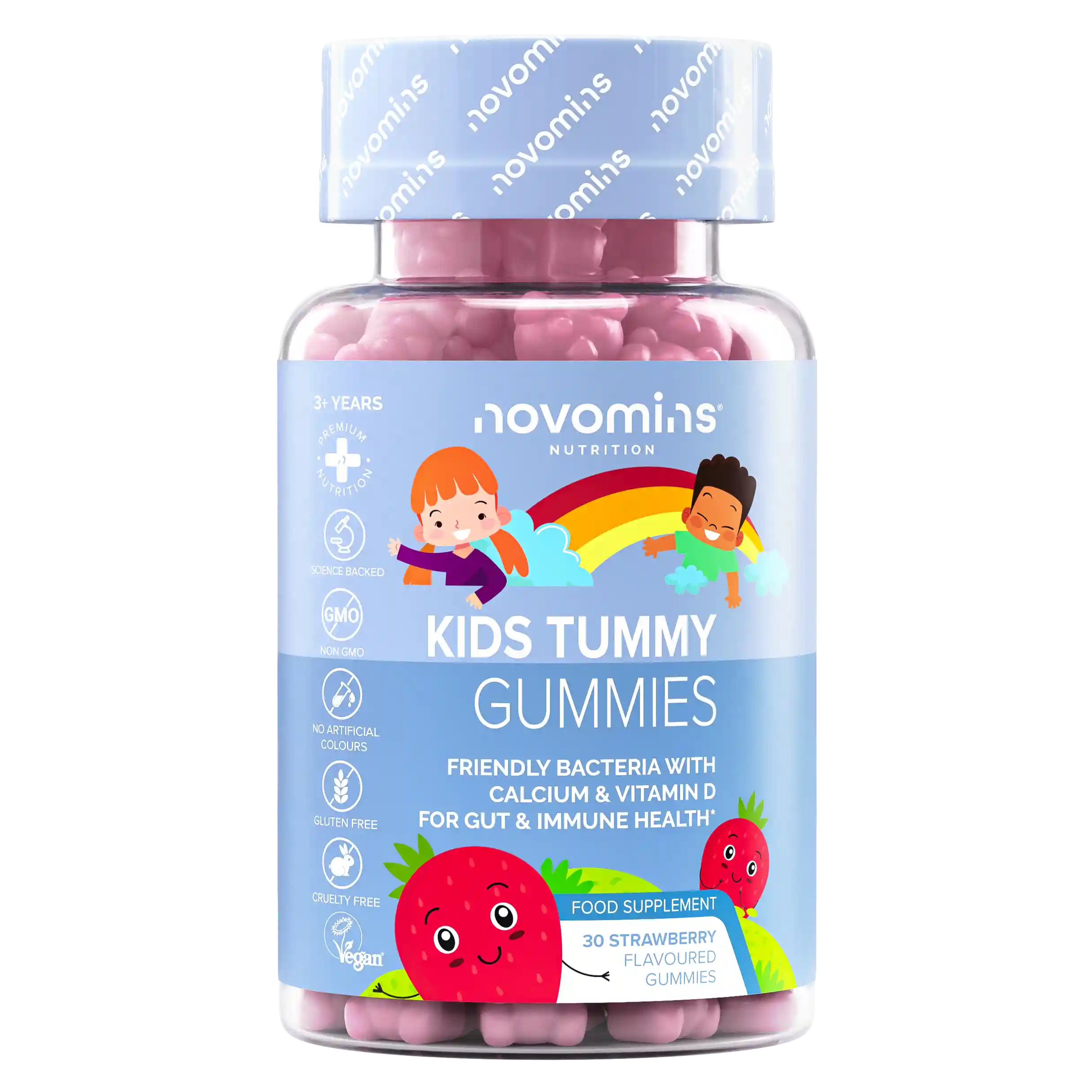 Kids Tummy Gummies | Microbiome Support | Probiotics | Novomins ...