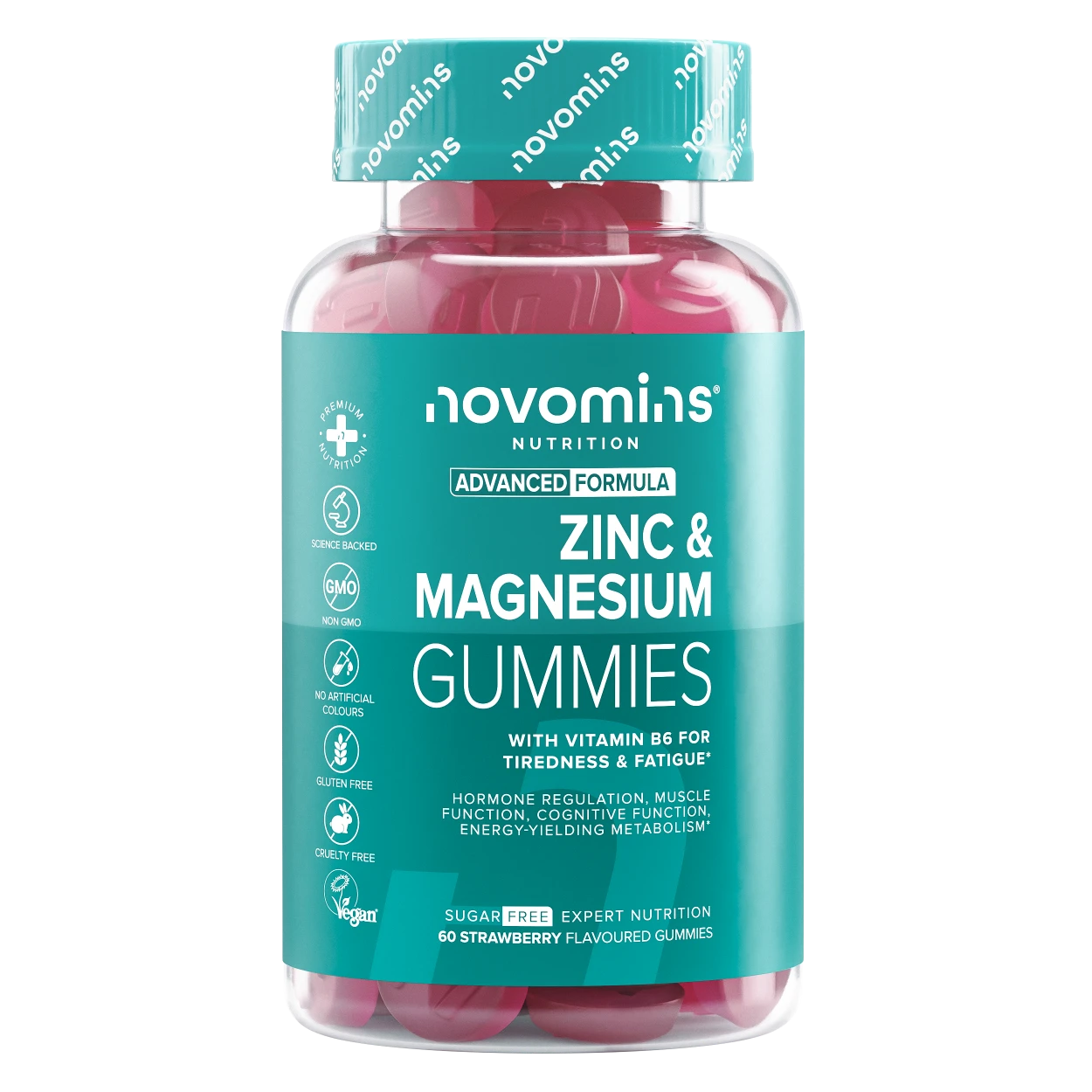 Zinc, Magnesium Gummies | Rest Recover Relax | Sugar Free | Novomins ...